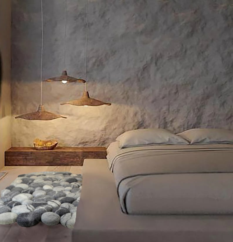 Felt Stone Rug Felt Carpet Felted Wool Stone Felt Stone - Etsy