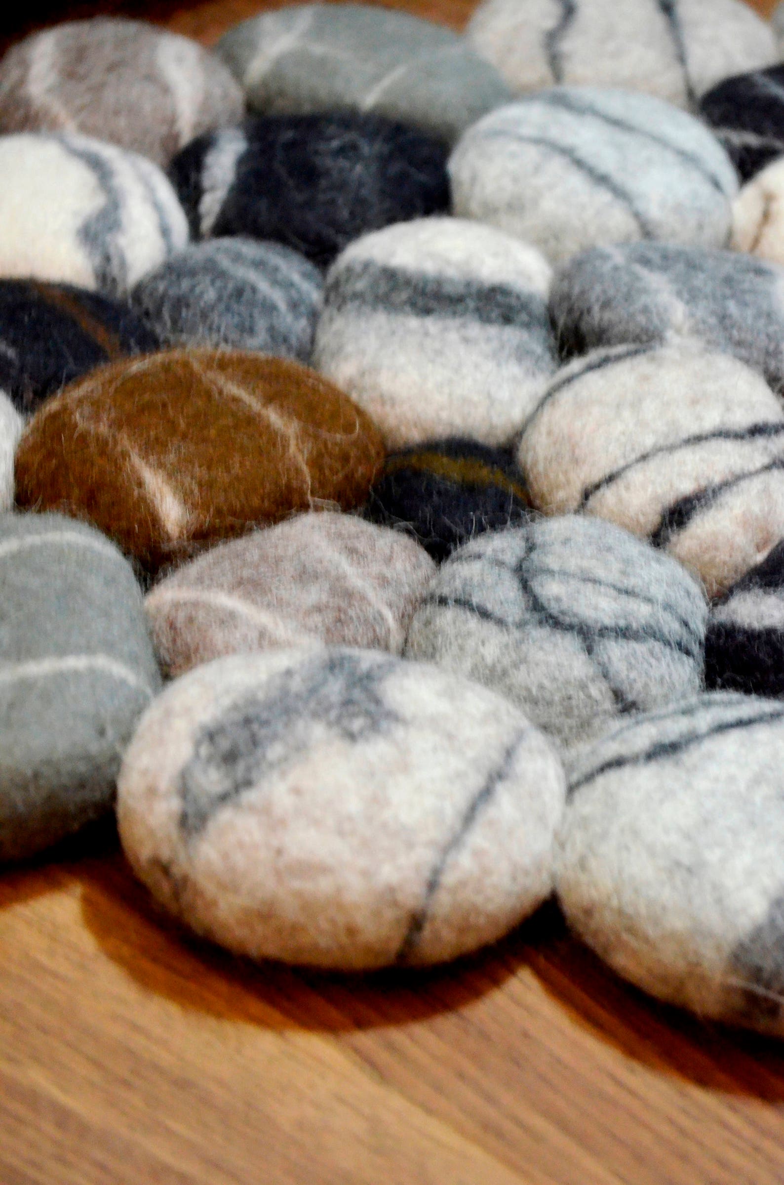 Felt Stone Rug Felt Carpet Felted Wool Stone Felt Stone - Etsy