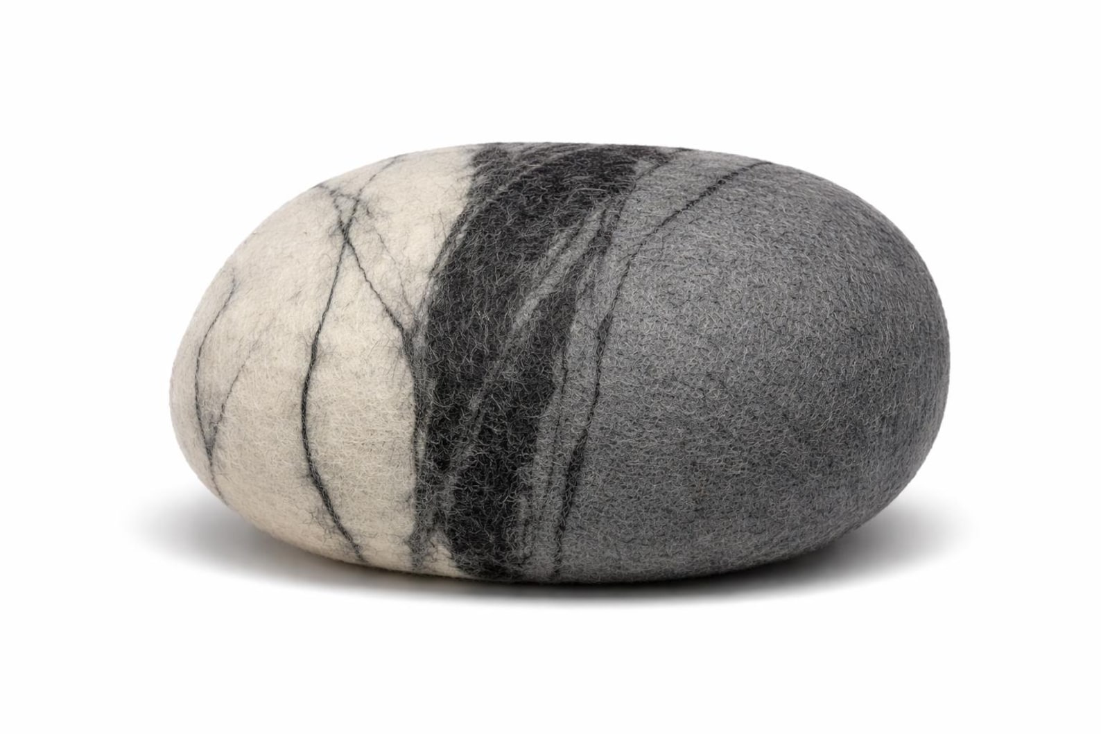 Felted Wool Stone Pillow, Pebble Pouf, Hypoallergenic Filler - Etsy