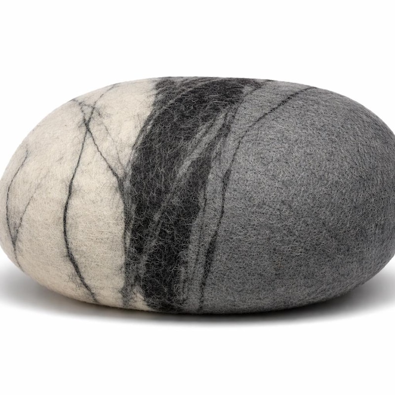 Felt Wool Pouf Pillow - Etsy