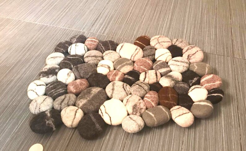 Felt Stone Rug Felt Carpet Felted Wool Stone Felt Stone - Etsy