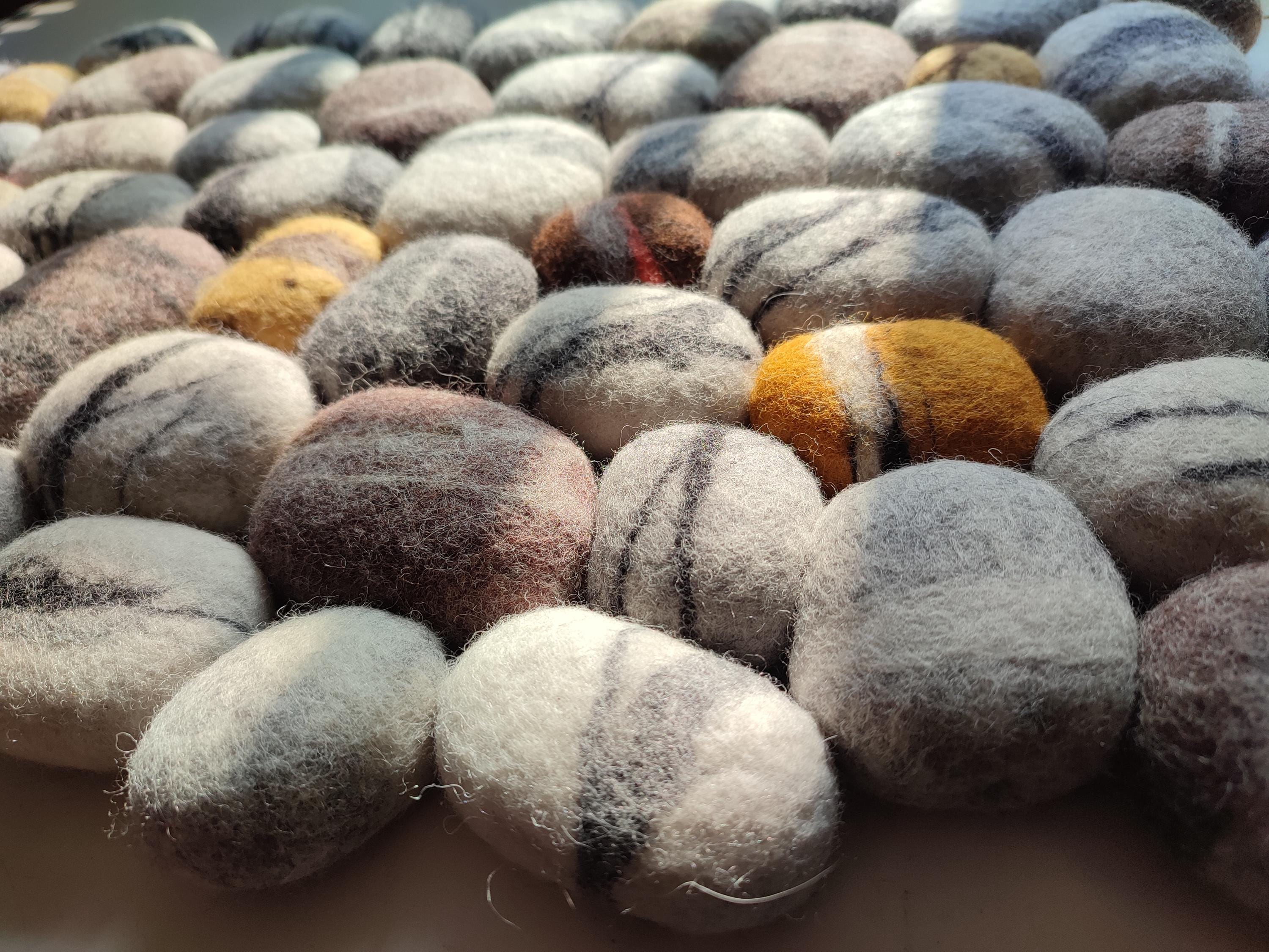 Felt Stone Rug, Soft Wool Pebble Carpet, Home Decor - Etsy