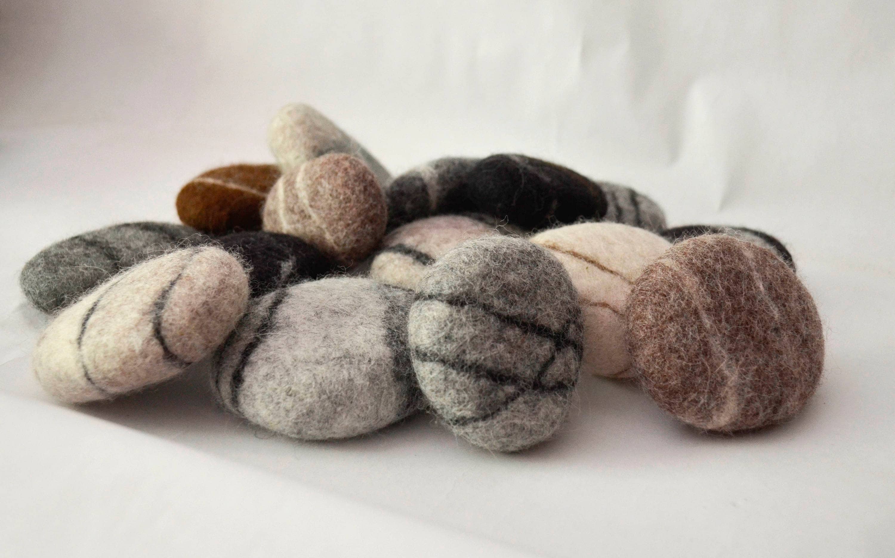Felted Wool Stone Wool Sea Stones Eco-friendly Decor | Etsy