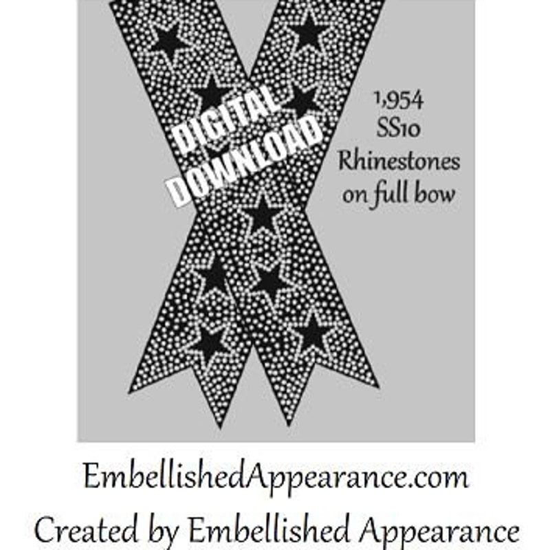 Rhinestone Bow Flock - Etsy