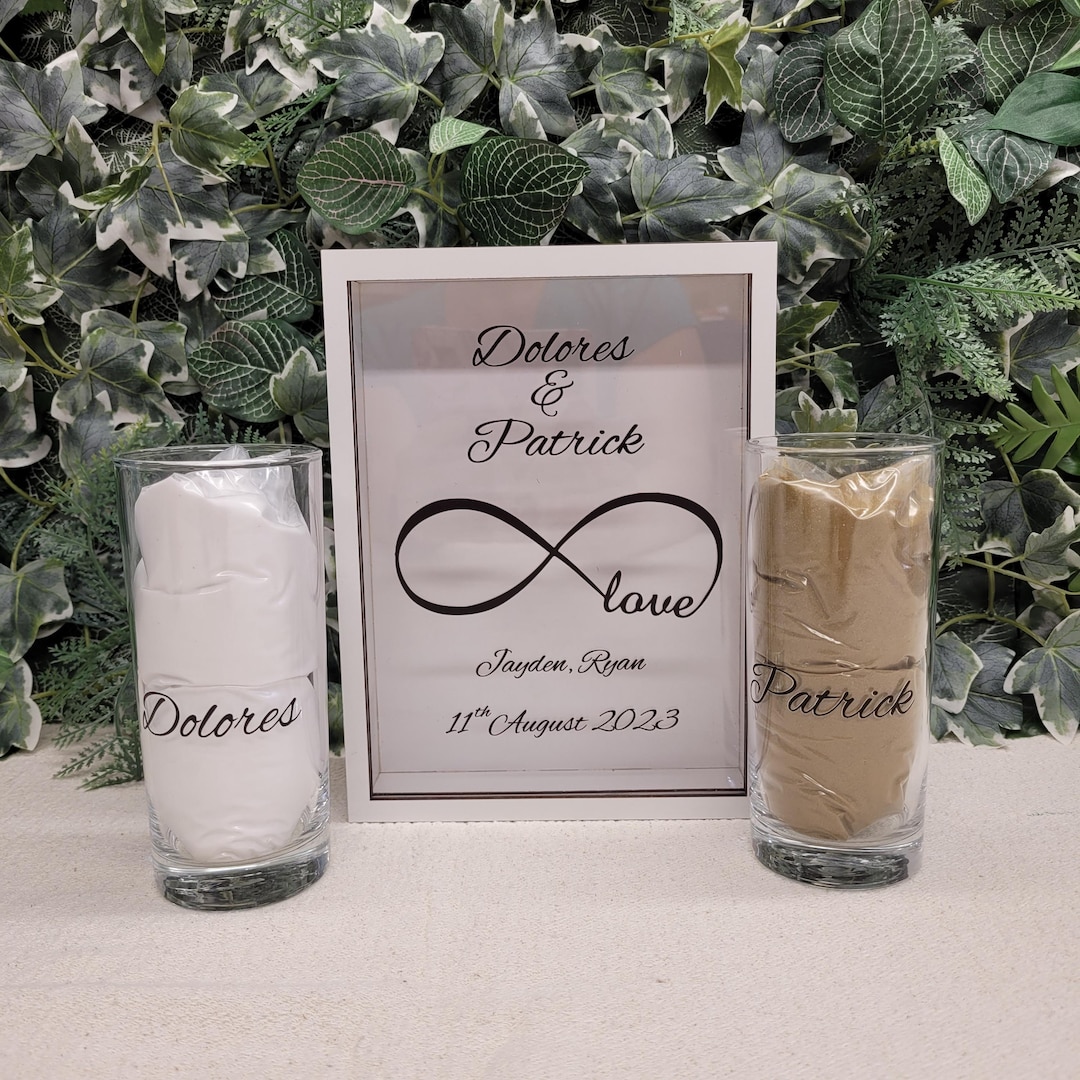 Personalised Infinity Symbol Sand Ceremony Set – Unity Sand Wedding Set ...