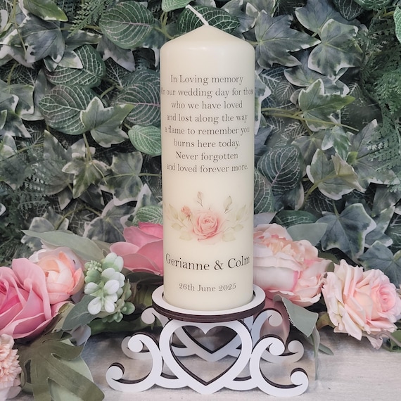 Personalized Unity Candle Autumn Wedding Candles Unity Candle Set