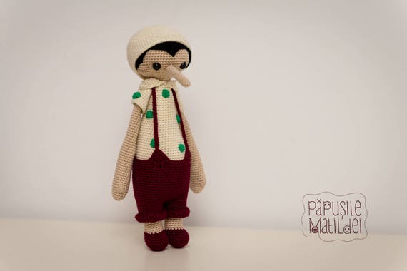 READY FOR SHIPPING Usborne Pinocchio / Custom Handmade Crochet - Etsy