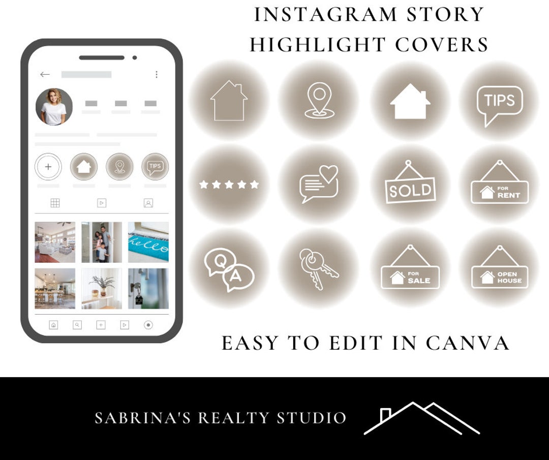 Real Estate Highlight Covers for Instagram Story | Realtor Instagram ...