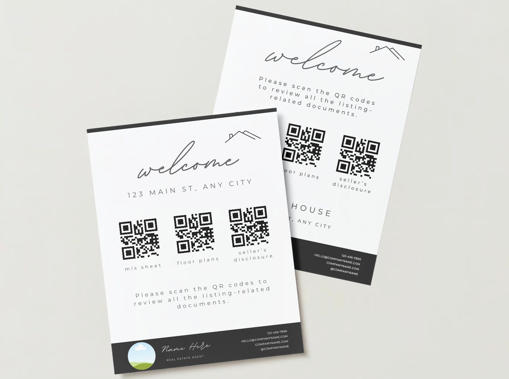 Open House Flyer Template With QR Codes | Editable Real Estate ...