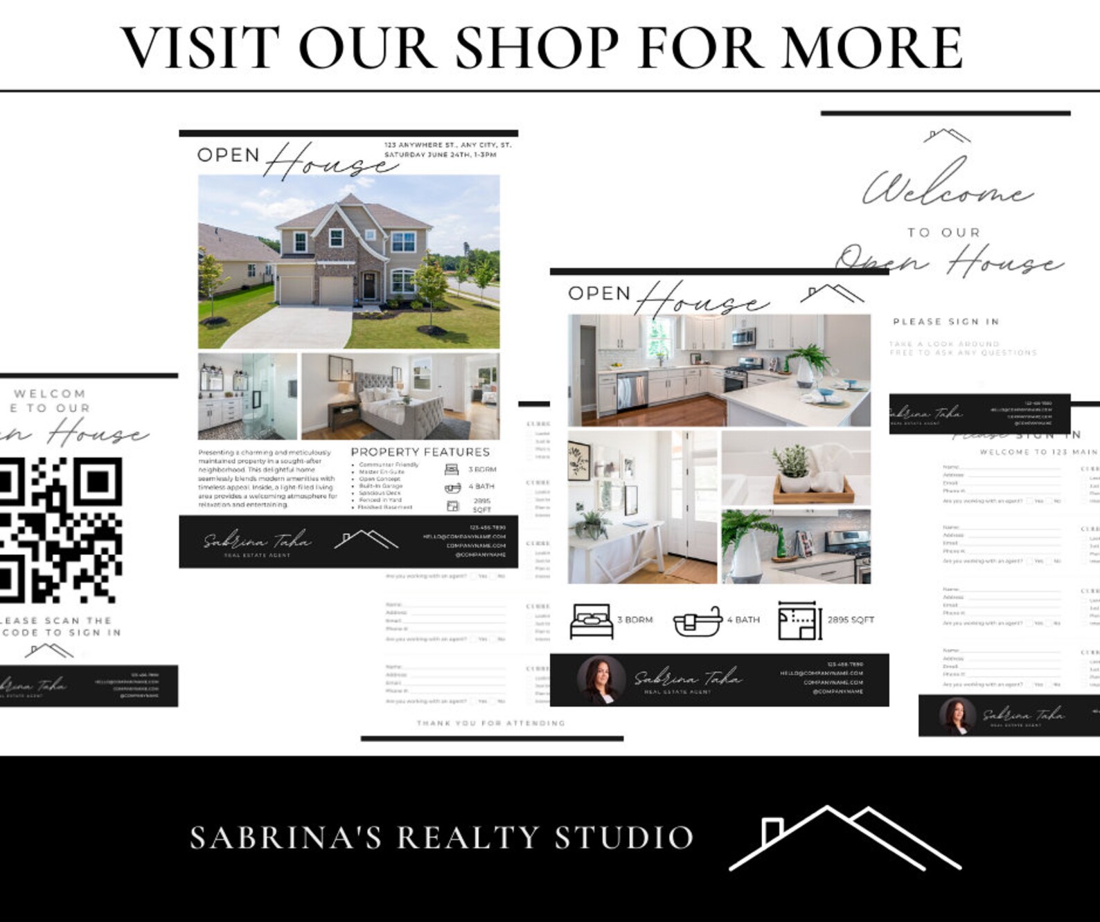 Editable Open House Sign-in Sheet & Welcome Sign - Etsy