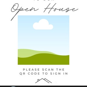 Real Estate Open House QR Code Sign-in Template - Etsy