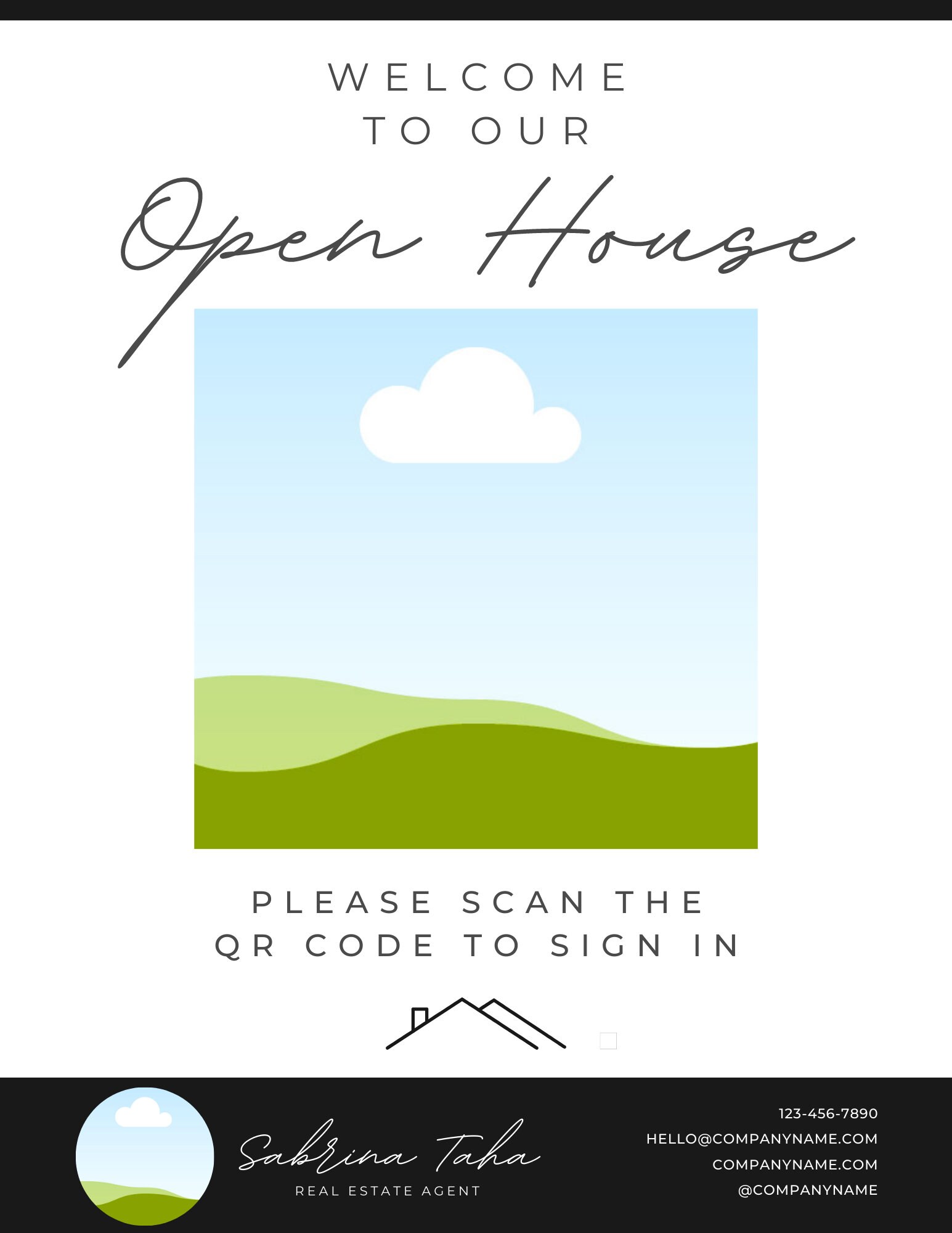 Real Estate Open House QR Code Sign-in Template - Etsy