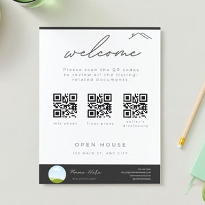 Open House Flyer Template With QR Codes | Editable Real Estate ...