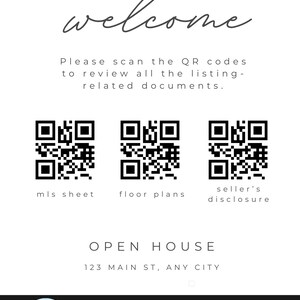 Open House Flyer Template With QR Codes | Editable Real Estate ...
