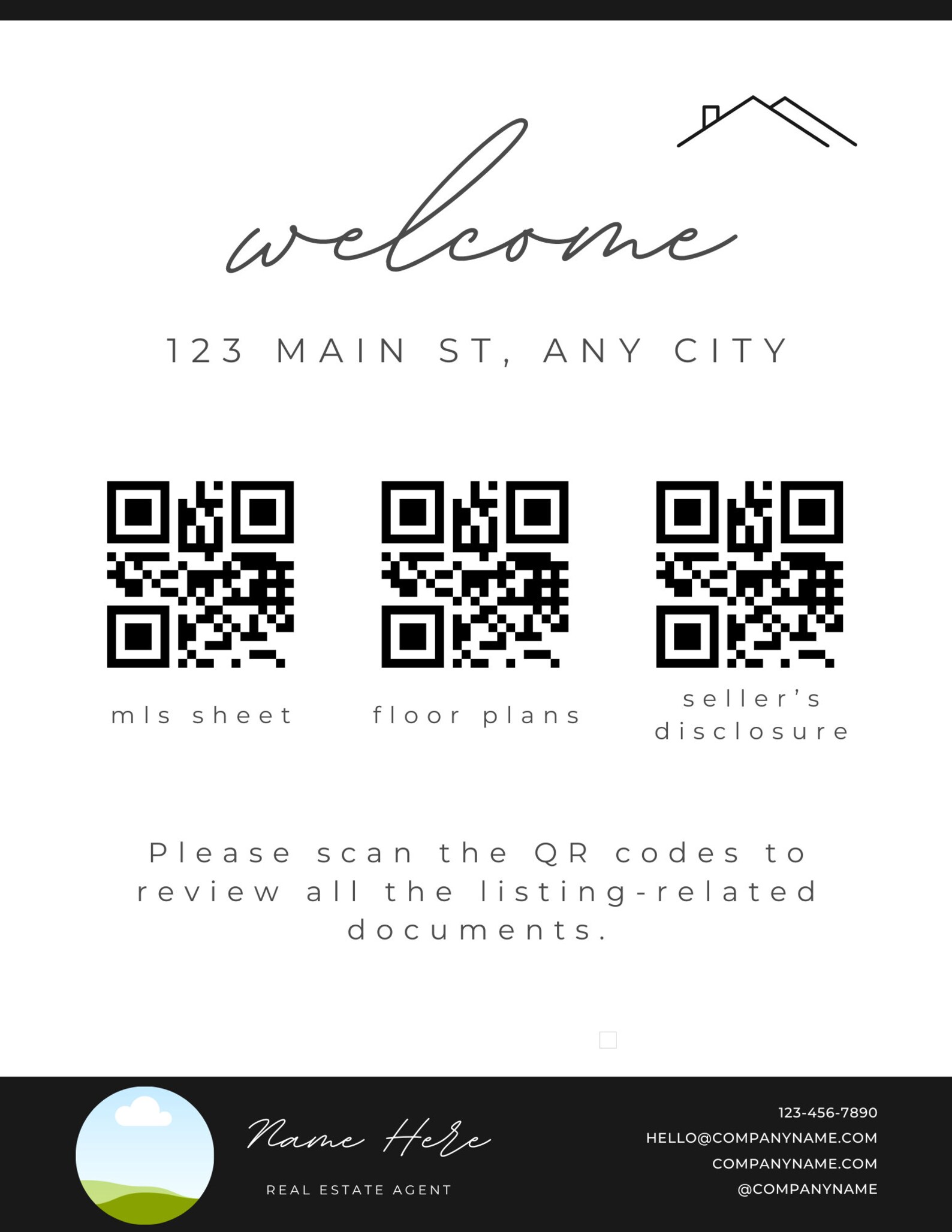 Open House Flyer Template With QR Codes | Editable Real Estate ...