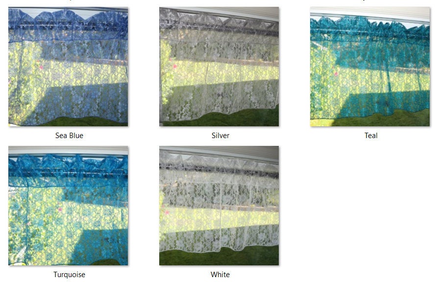 Sheer Floral Lace Decorative Window Valance / Window Decor / Window ...