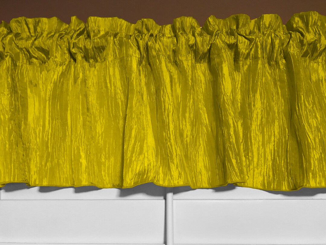 Crinkle Style Crushed Taffeta Window Valance Curtain Top / Window ...