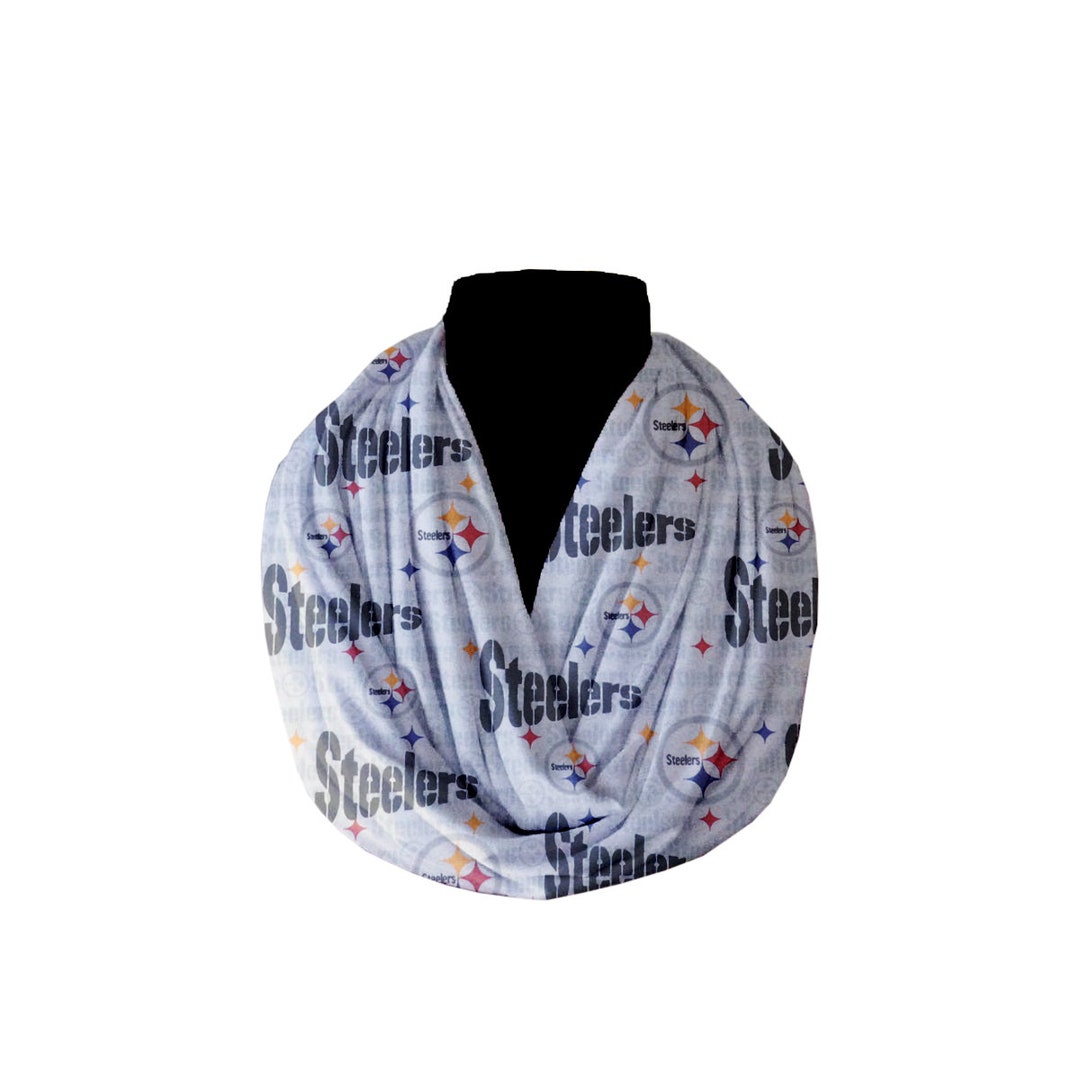 Pittsburgh Steelers 100% Cotton Infinity Scarf Round Wrap Around Winter ...