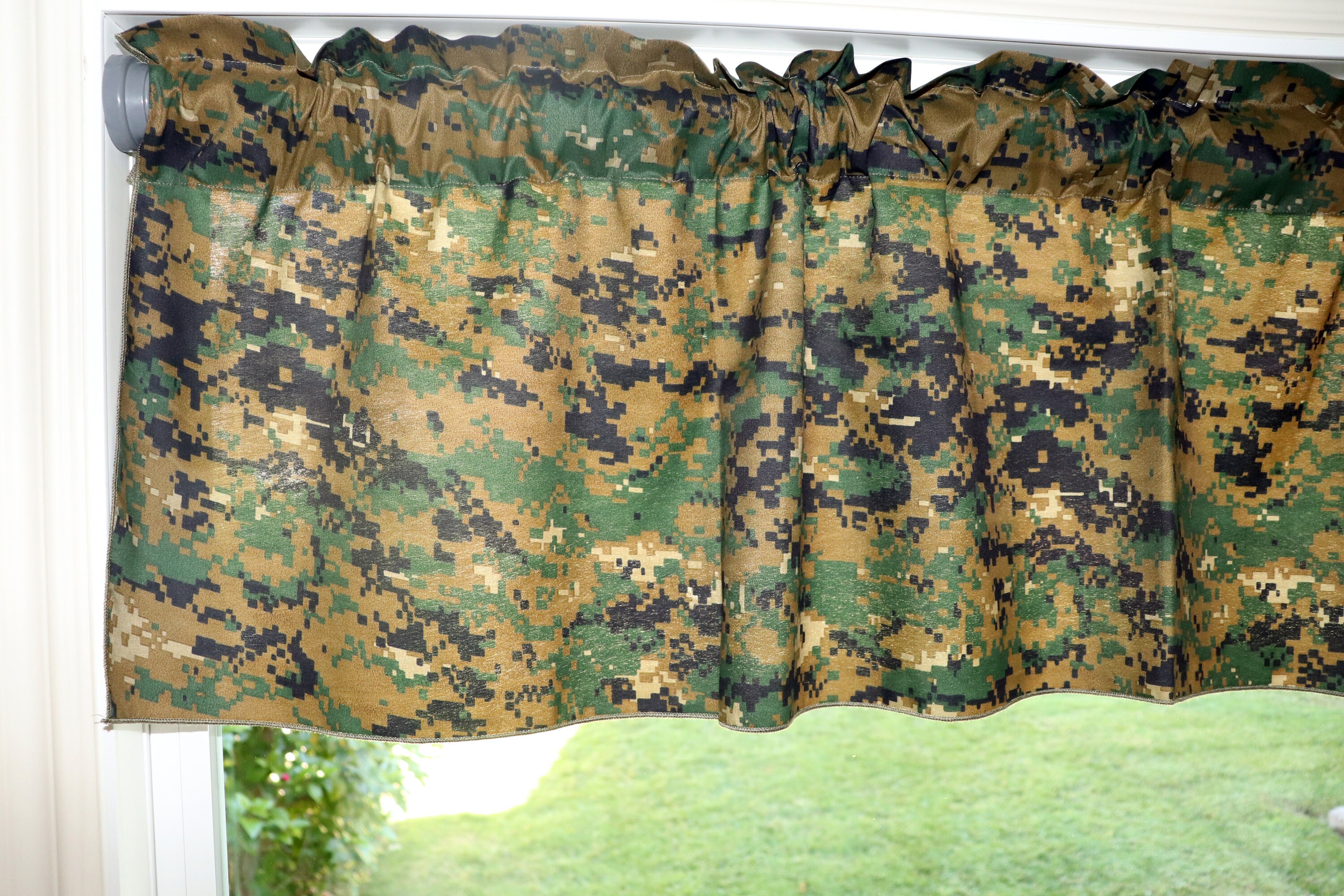 Camouflage Cotton Window Valance Curtain Top / Window | Etsy