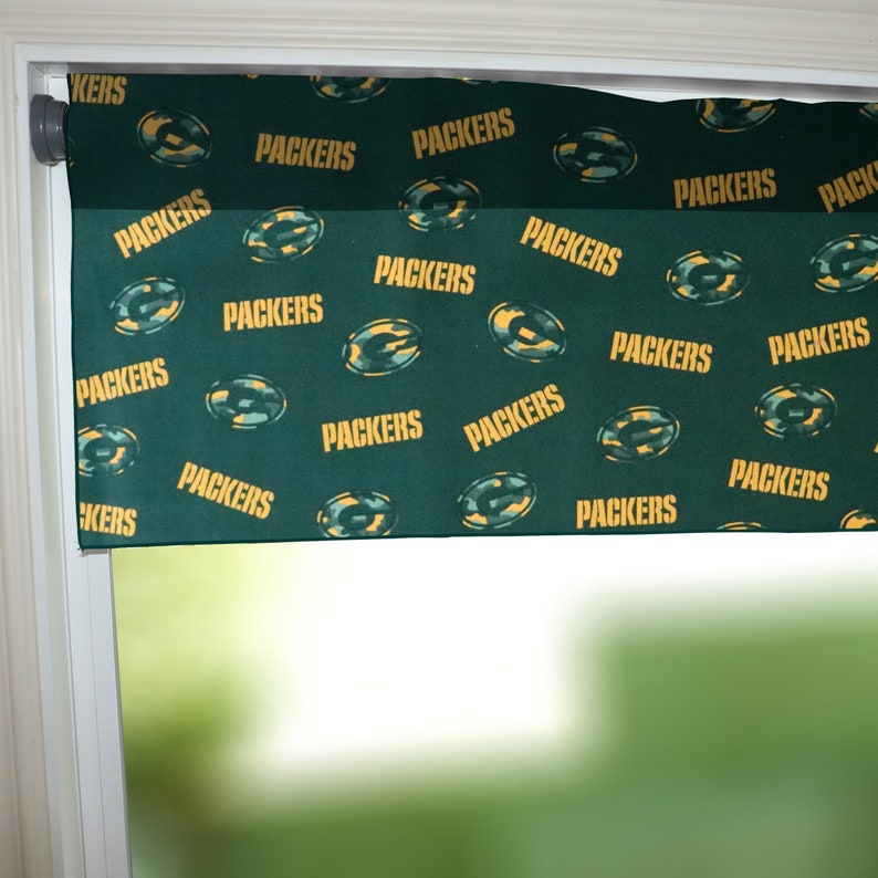 Green Bay Packers Football Sports Valance or Curtain - Etsy