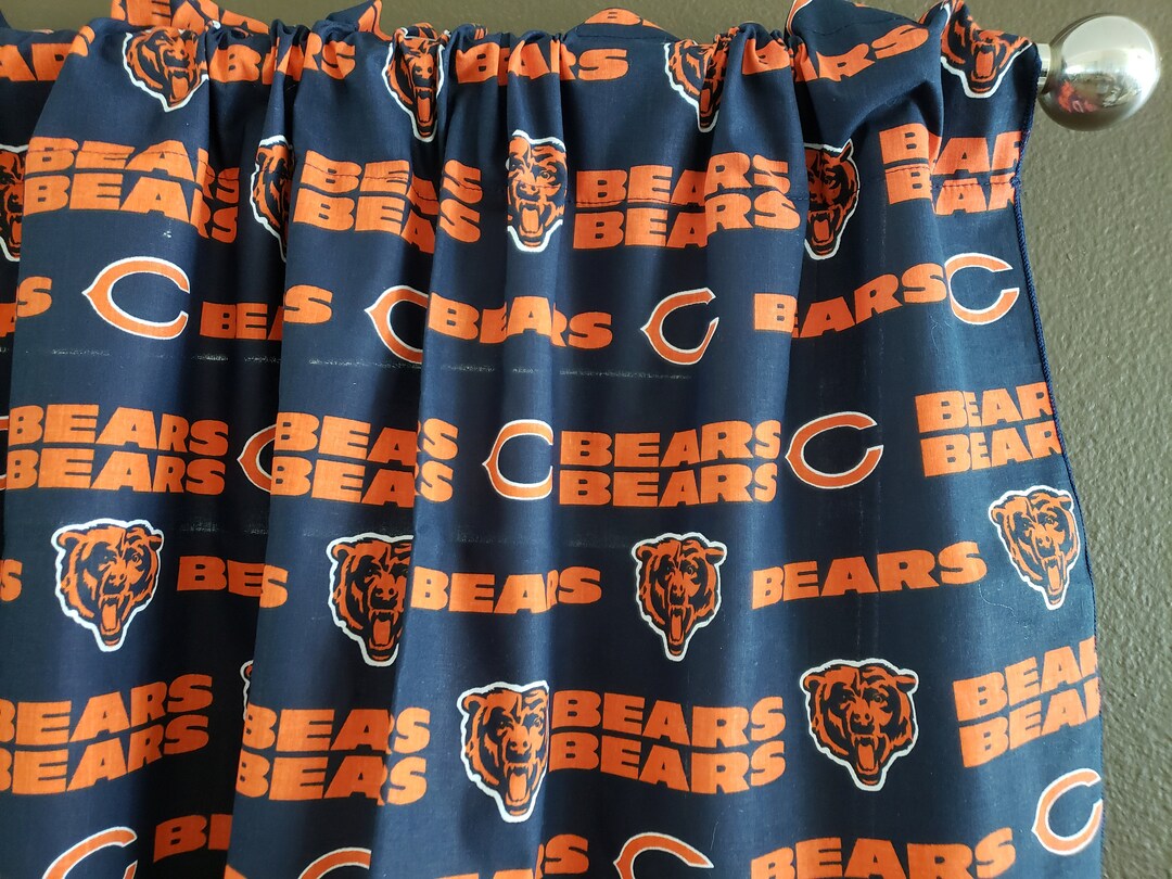 Chicago Bears Football Sports Valance or Curtain 58 Wide - Etsy