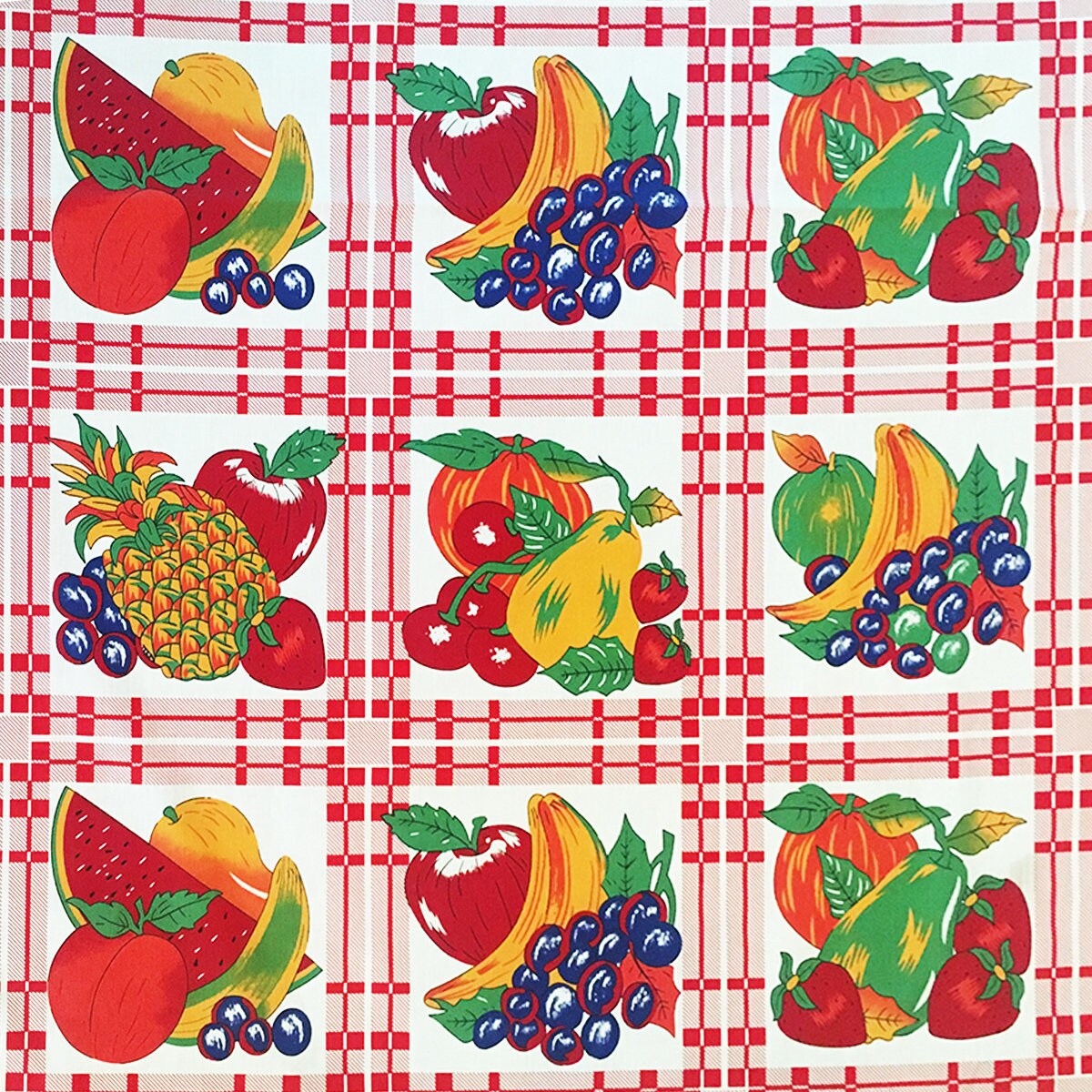 Fruit Bundle on Gingham Cotton Tablecloth / Home / Wedding / | Etsy