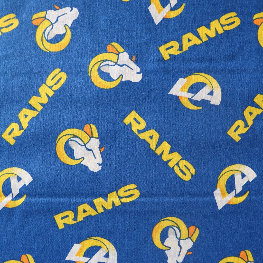 100% Cotton Broadcloth LA Rams Football Team 60 Wide Fabric for Arts ...