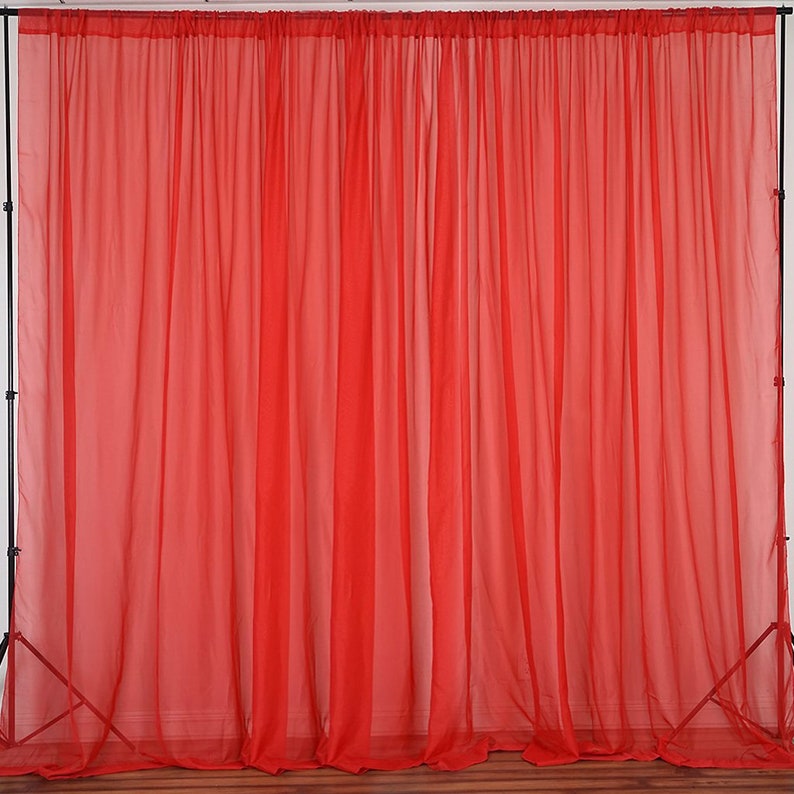 Sheer Chiffon Drapery Curtain Panel / Window Décor / Window Treatments ...