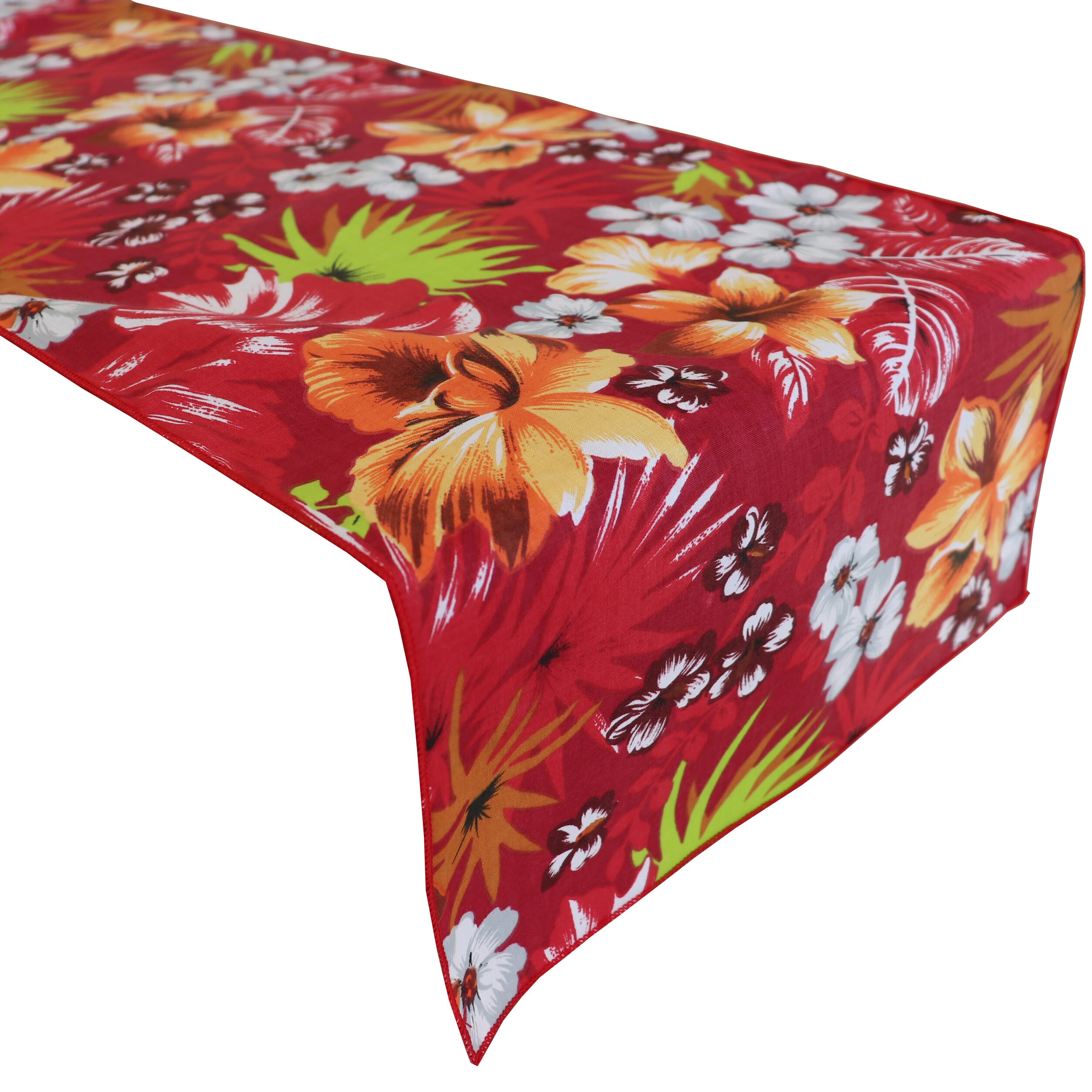 Hawaiian Tropical Floral Cotton Table Runner Home Décor / | Etsy