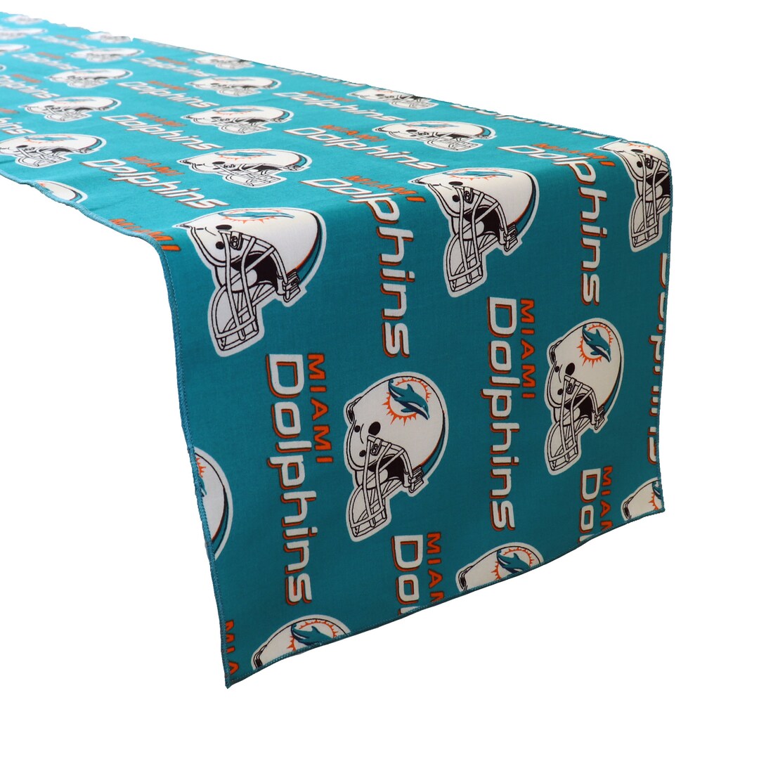 Miami Dolphins 100% Cotton Table Runner / Home Dining Table Décor ...