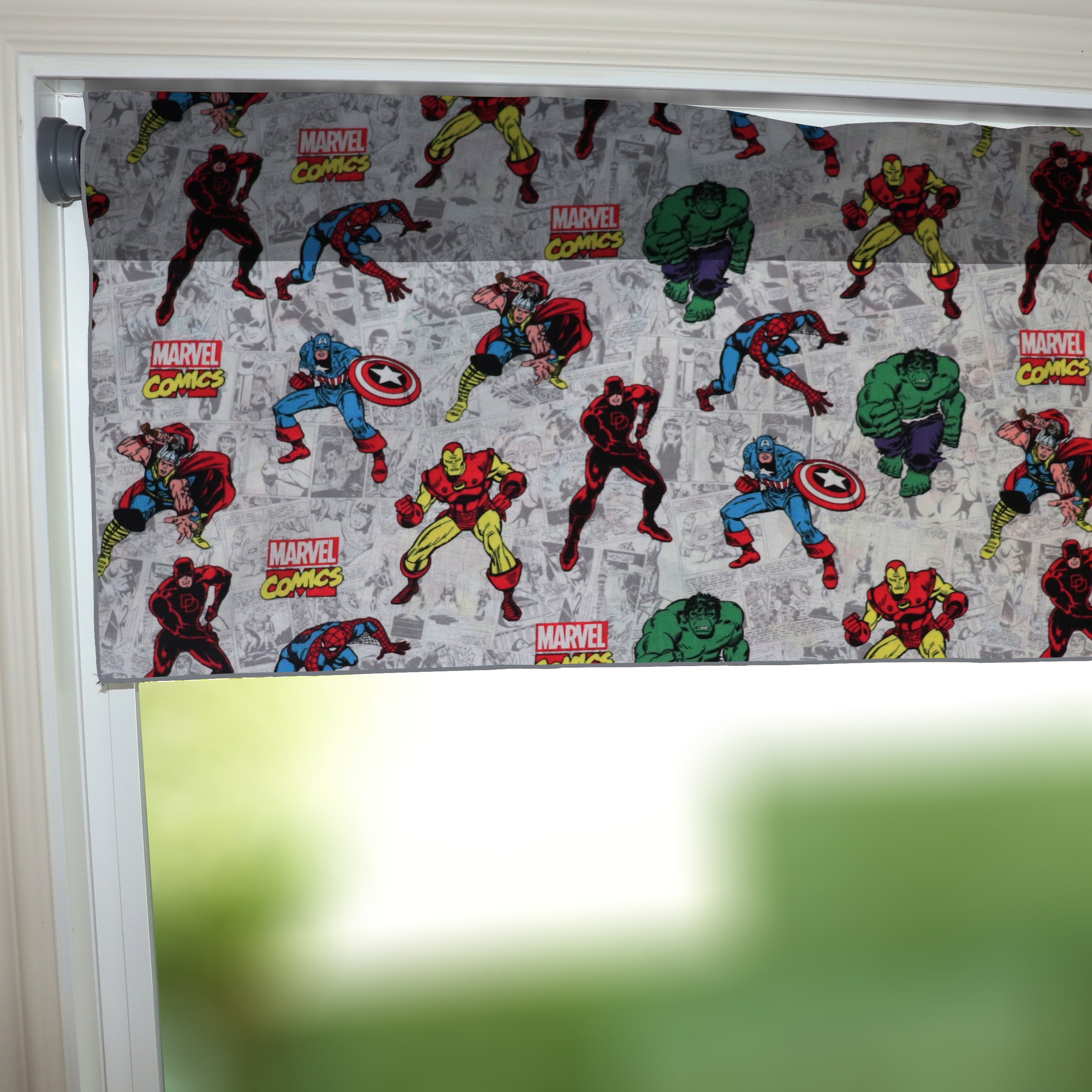 Marvel Avengers Themed 100% Cotton Window Valance 42 | Etsy