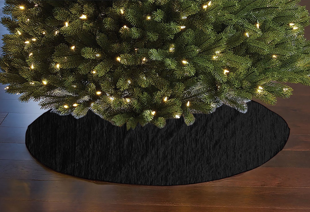 Crushed Crinkle Pattern Tree Skirt / Taffeta Fabric Lined With Flannel ...