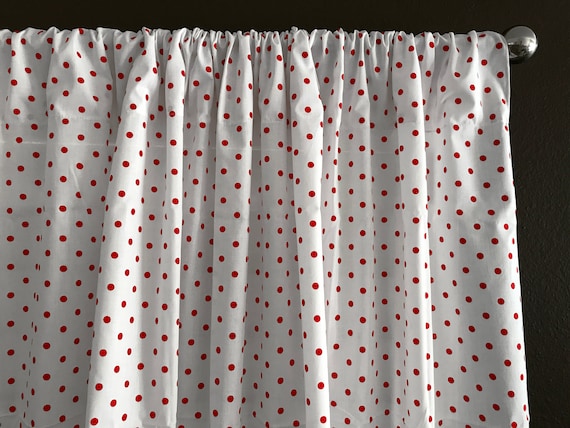 Small Dots Cotton Curtain Panel 58 Inch Wide / Window Décor / - Etsy