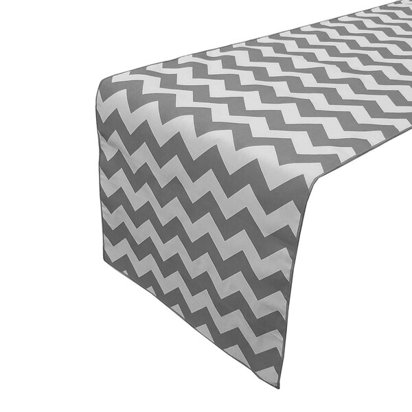 Gray Chevron Table Runner - Etsy