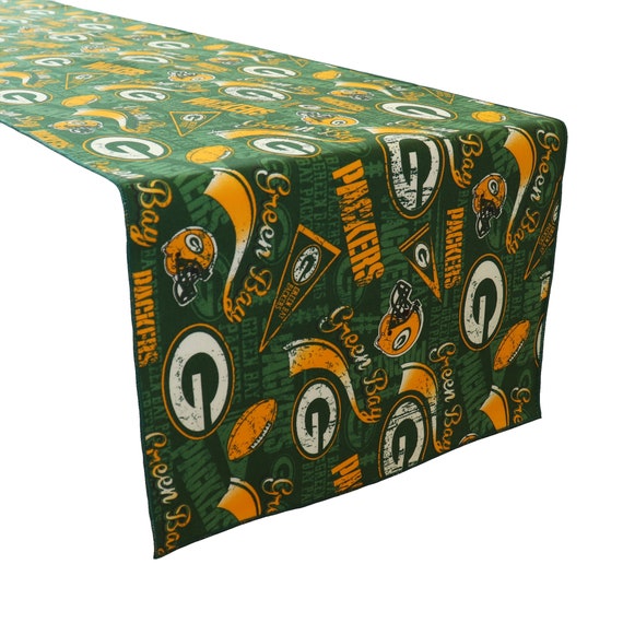 Green Bay Packers 100% Cotton Table Runner / Home Dining Table - Etsy