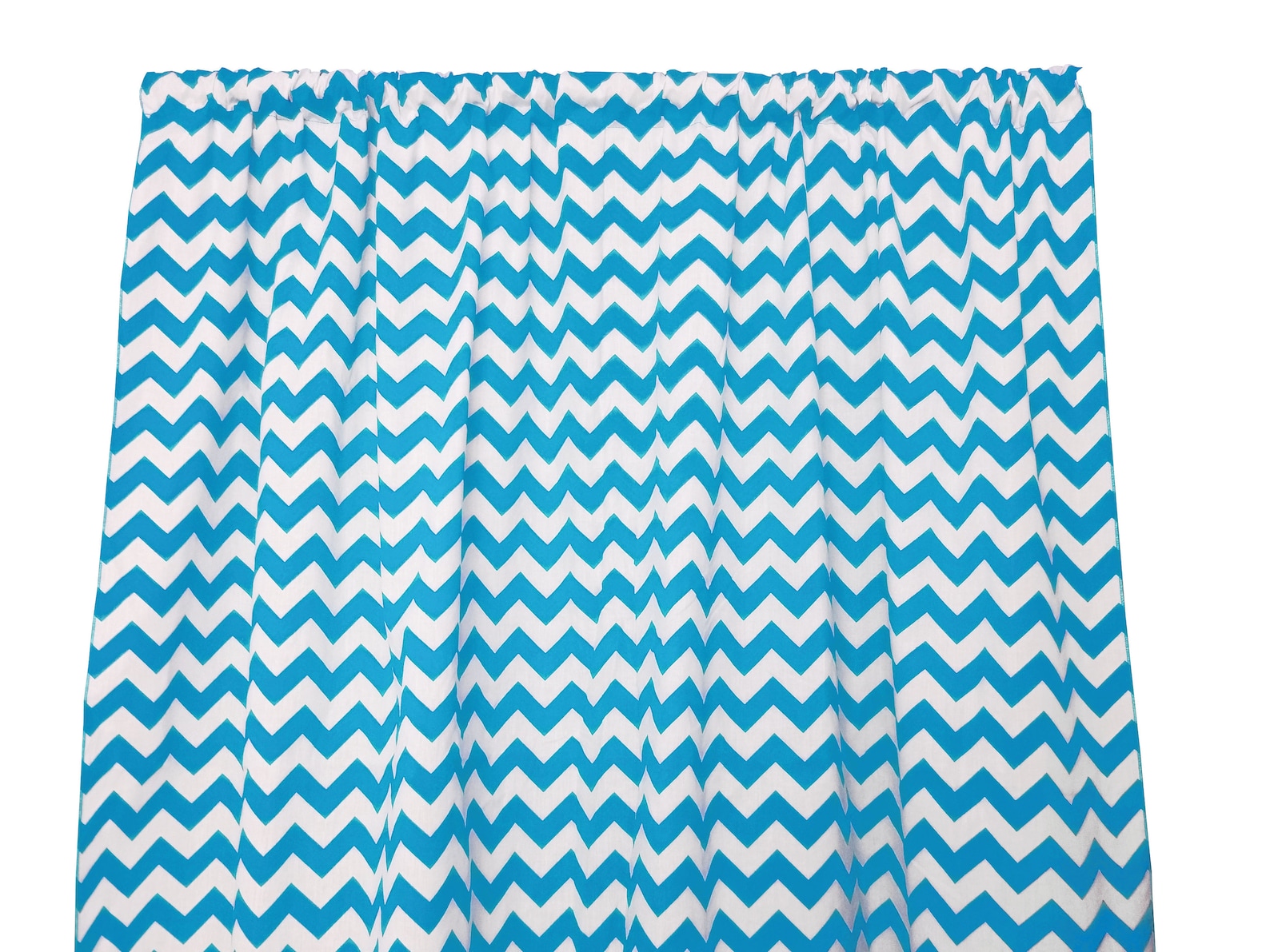 Chevron Cotton Curtain Panel 58 Inch Wide / Window Décor / | Etsy