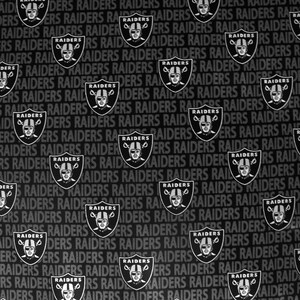 100% Cotton Broadcloth Las Vegas Raiders Football Team 60" Wide Fabric ...