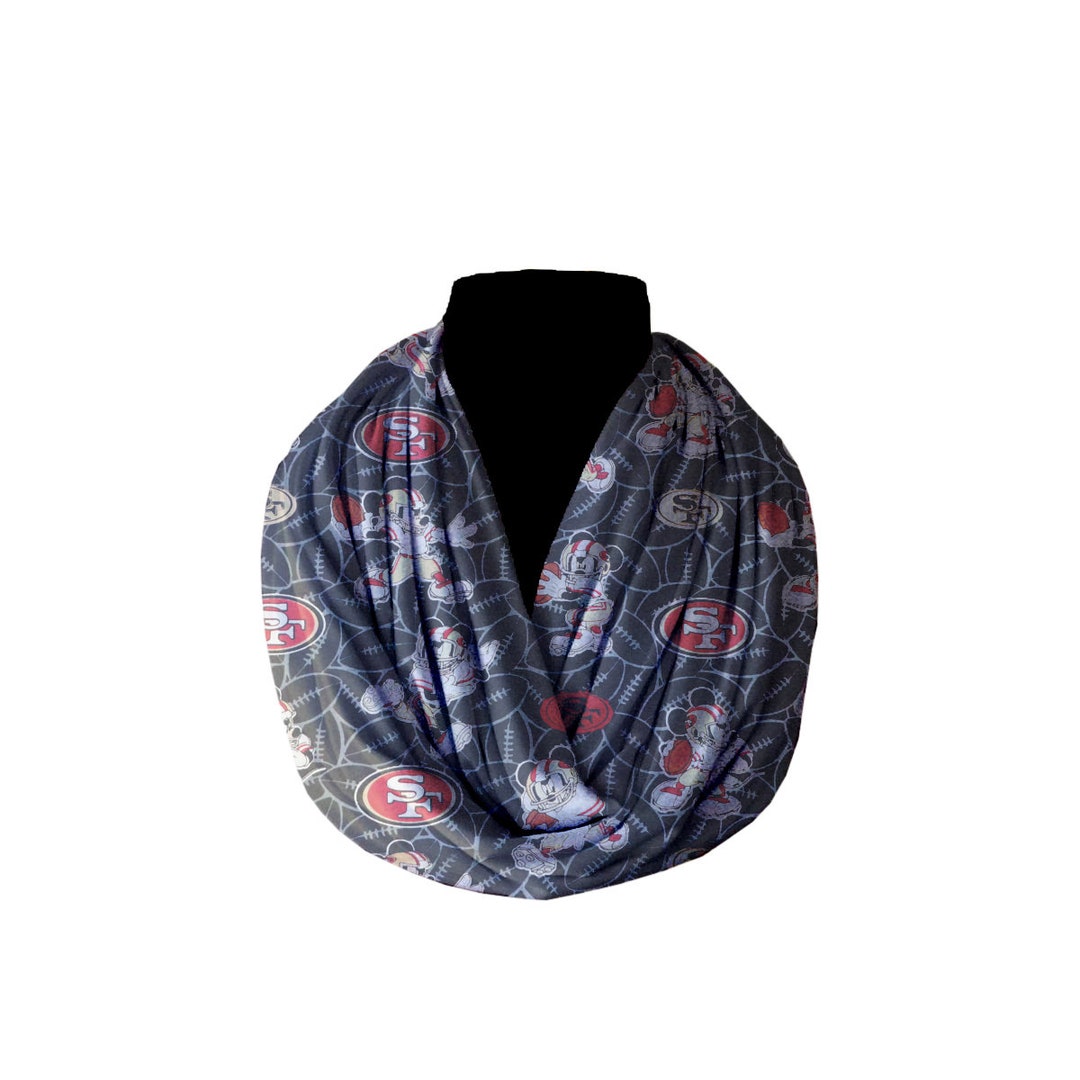 San Francisco 49ers 100% Cotton Infinity Scarf Round Wrap Around Winter ...