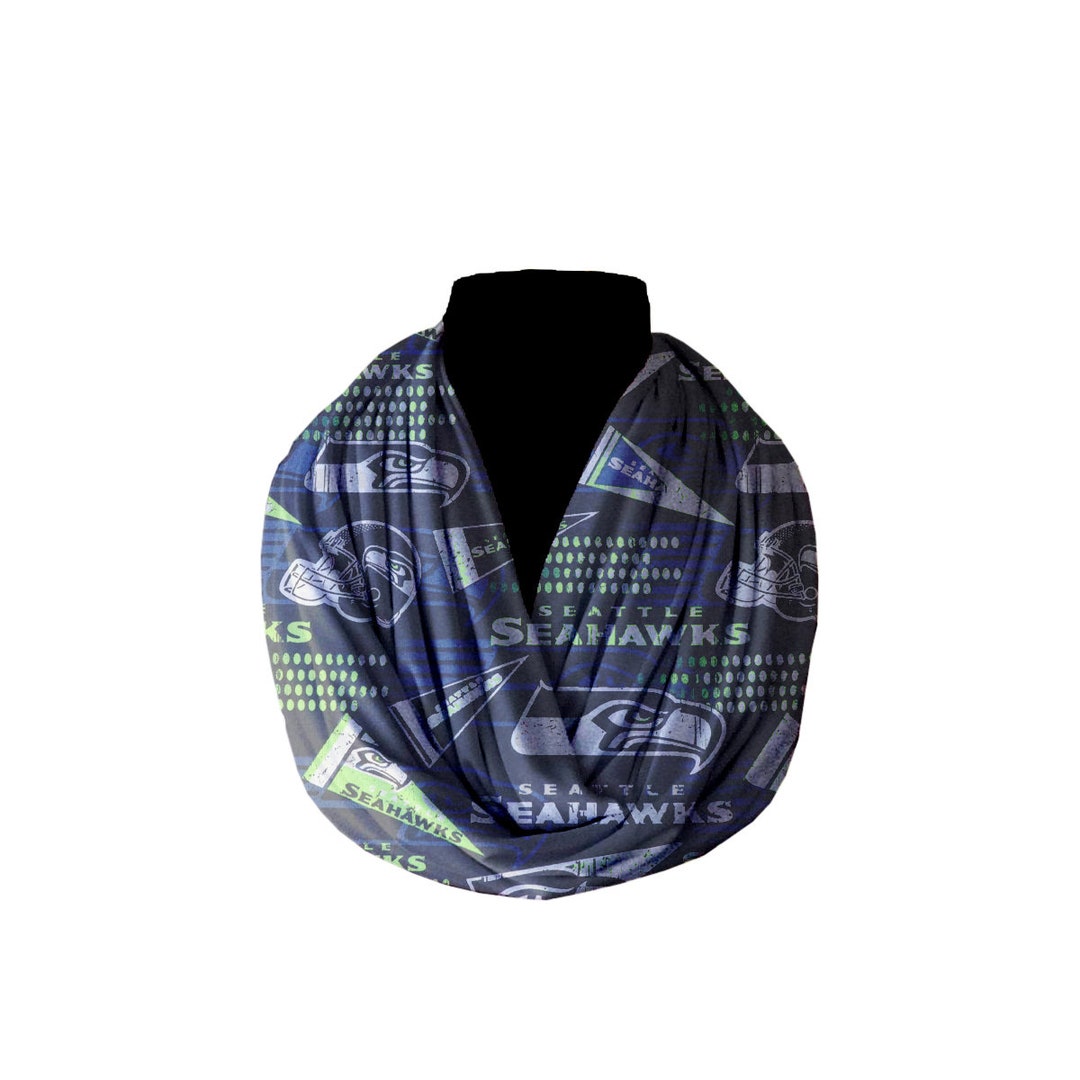 Seattle Seahawks 100% Cotton Infinity Scarf Round Wrap Around Winter ...