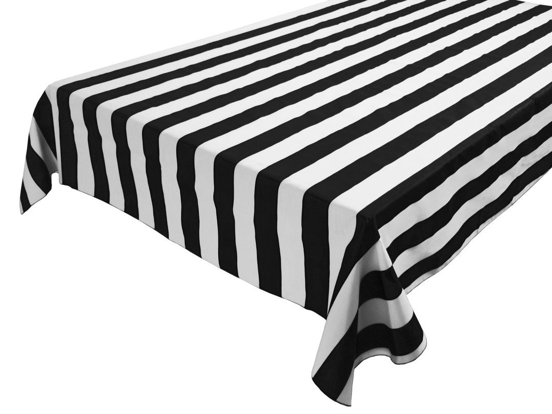 Cotton 2 Inch Wide Stripes Tablecloth / Home / Wedding / Picnic / Diner ...