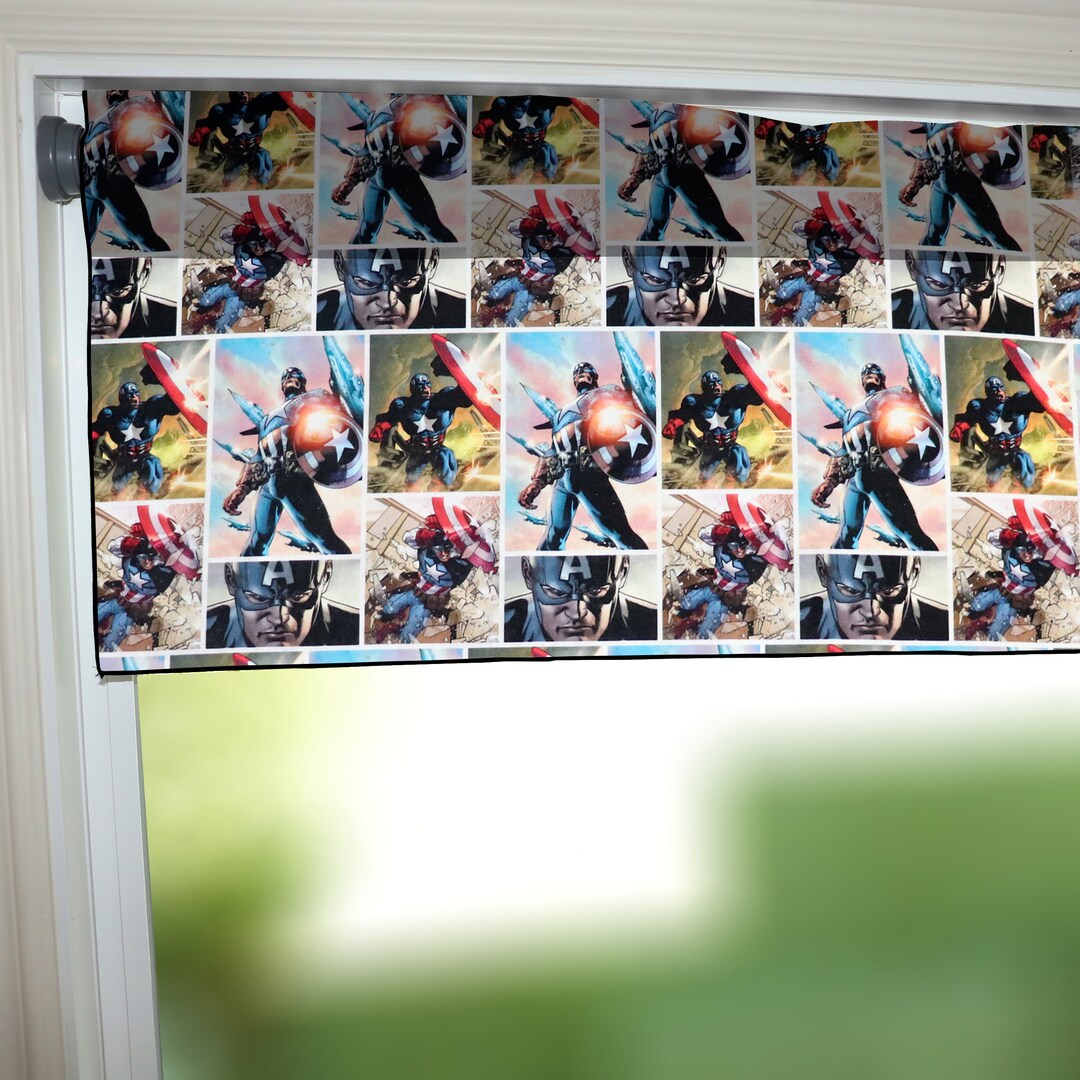 Marvel Avengers Themed 100% Cotton Window Valance 42 - Etsy