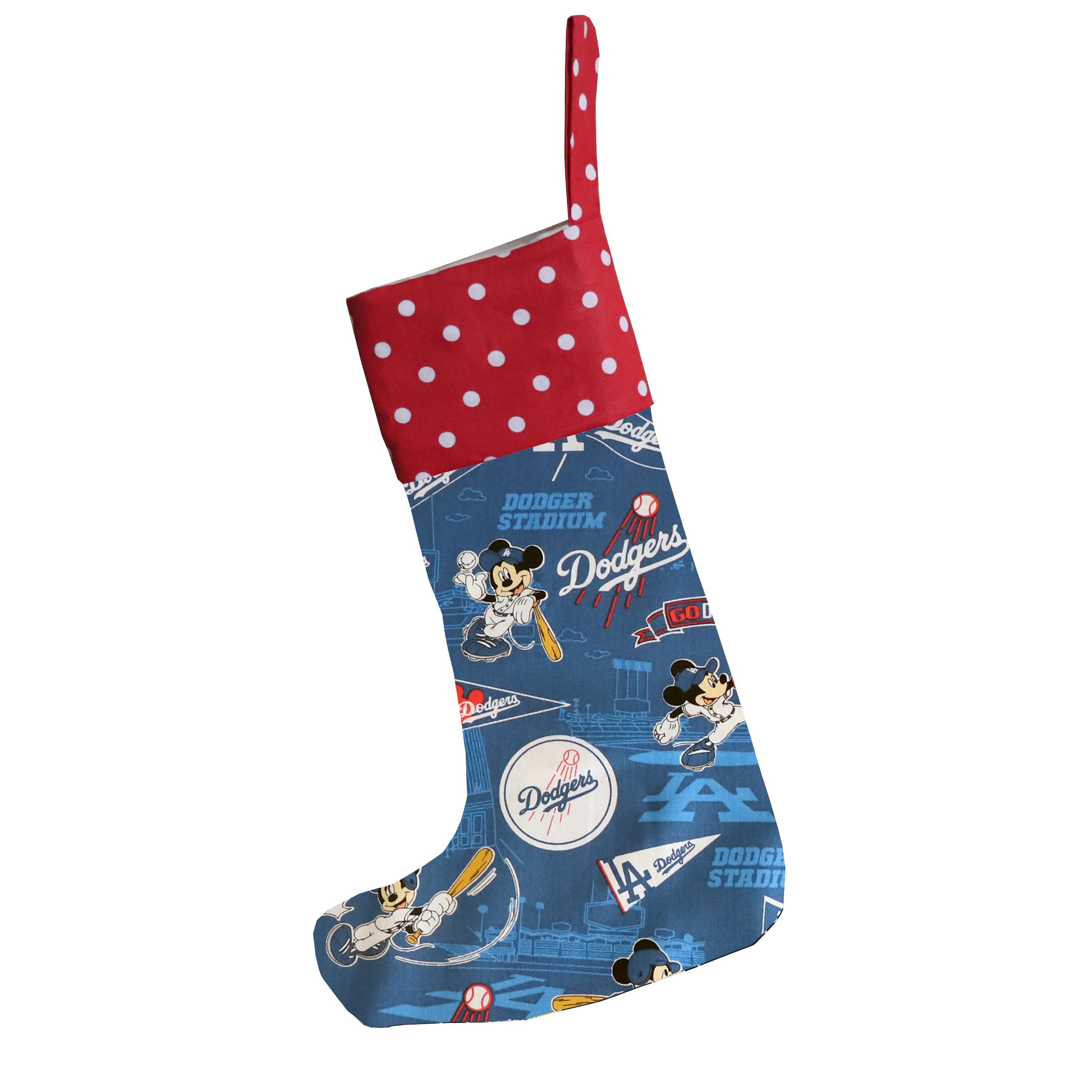 Christmas Stocking Mickey Mouse LA Dodgers Baseball Team With | Etsy