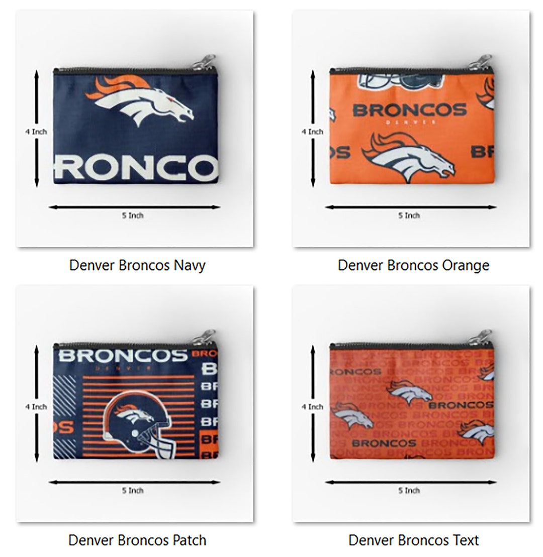 Denver Broncos Cotton Canvas Pouch / Makeup Bag / Travel Pouch / Pen ...