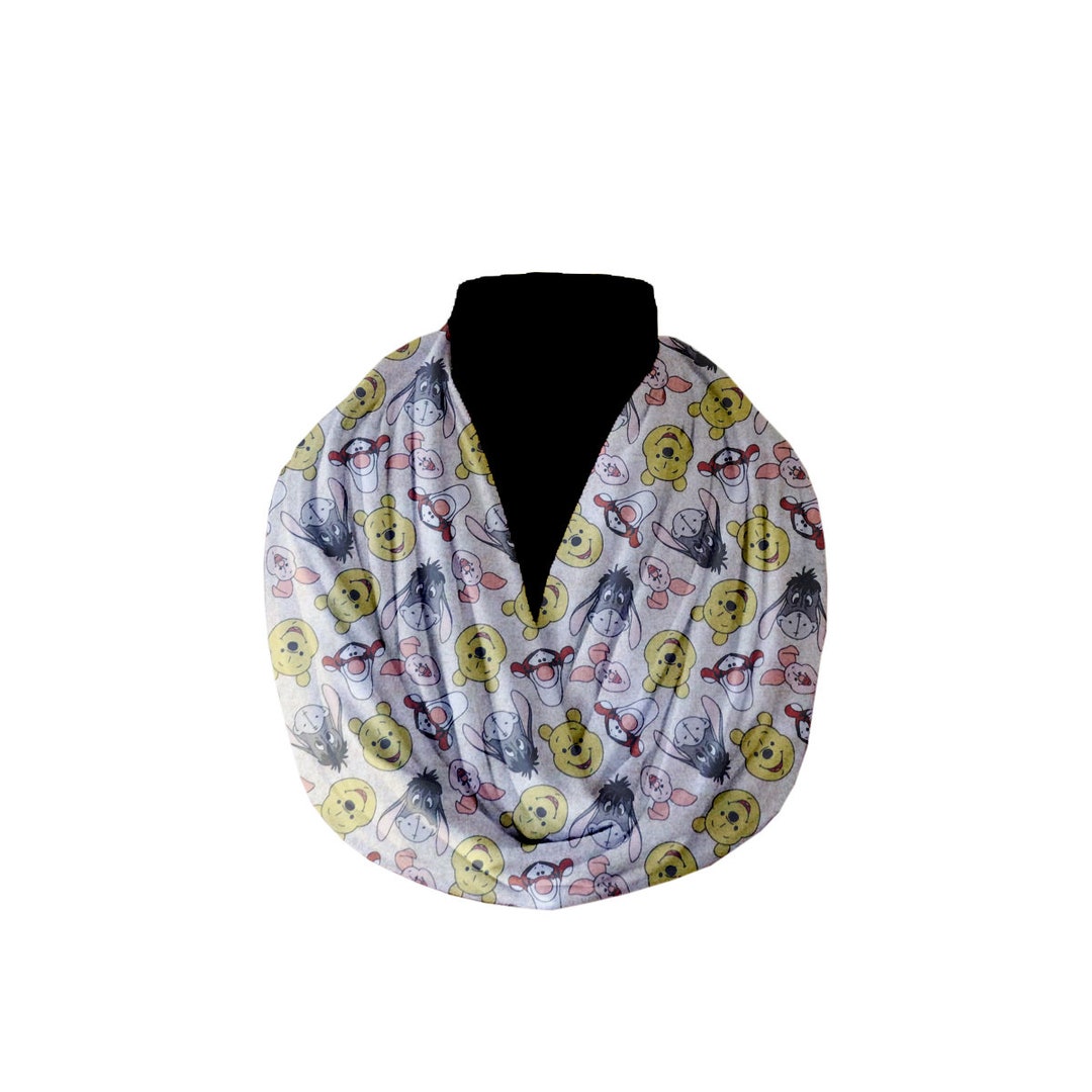 Winnie the Pooh 100% Cotton Infinity Scarf Round Wrap Around Winter ...
