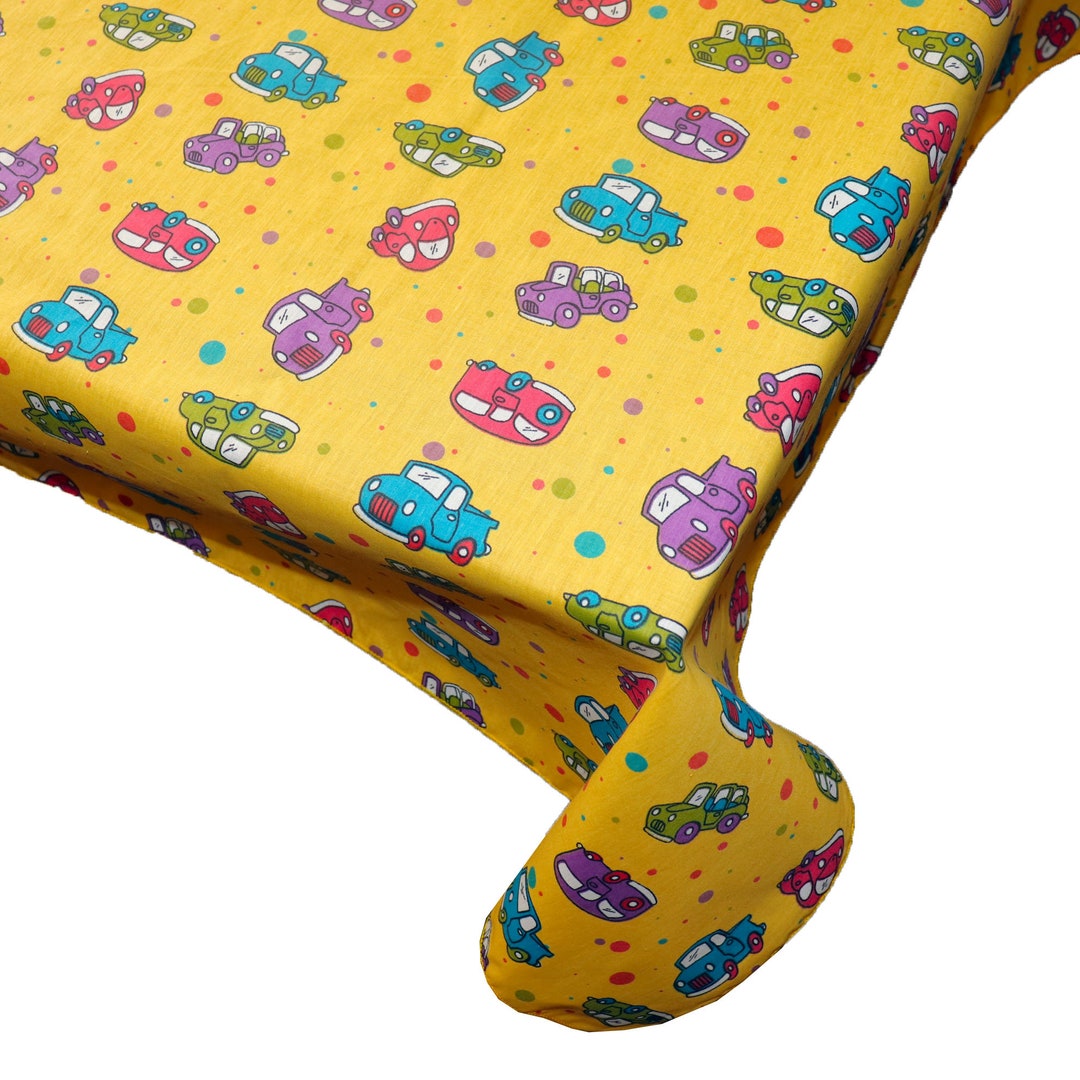 Cars and Trucks Cotton Print Tablecloth / Home / Kids / Picnic / Diner ...