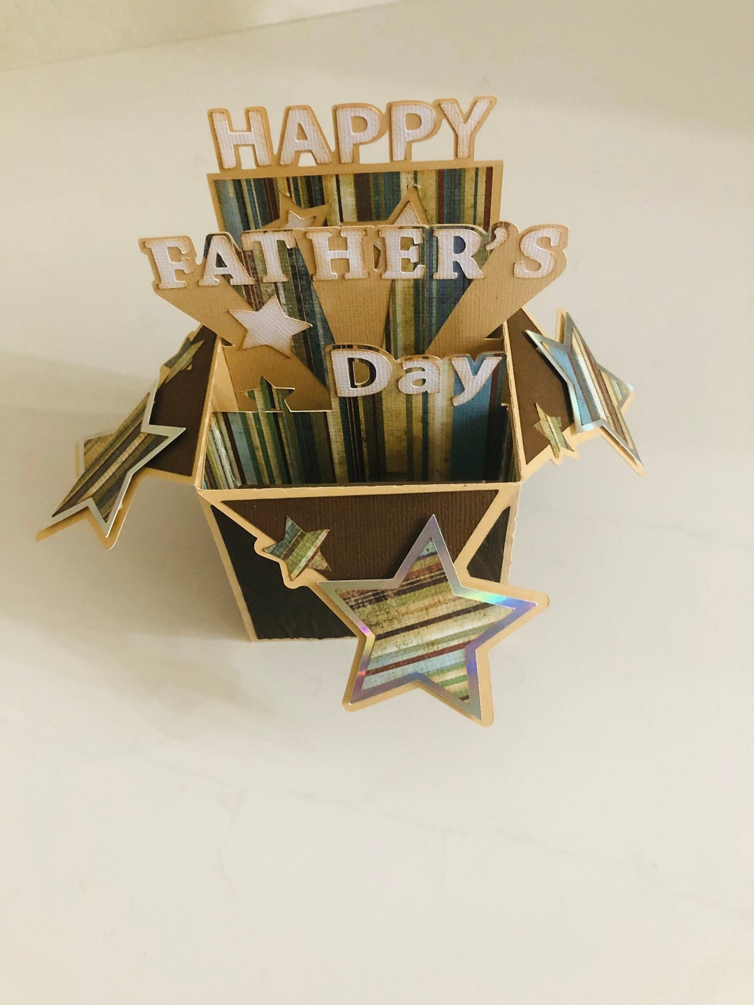 Happy Father's Day Box Card - Etsy