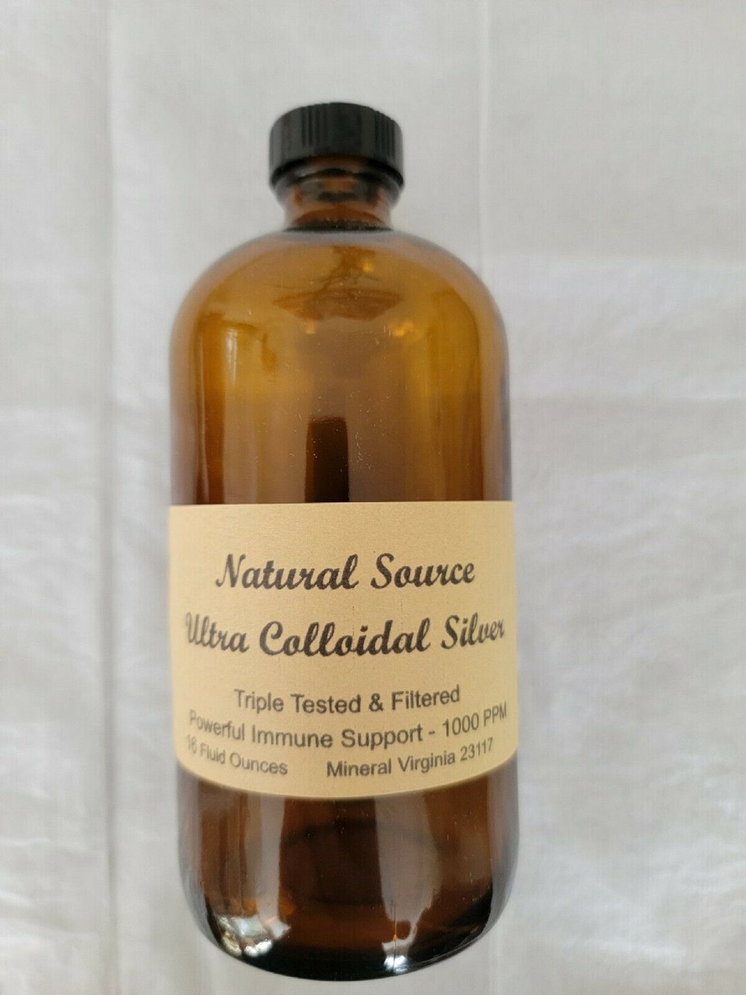 Natural Source Ultra Colloidal Silver 1000 PPM - 16 Oz Glass Bottle ...