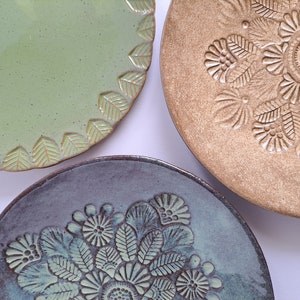 Ceramic Textured Plate - Etsy