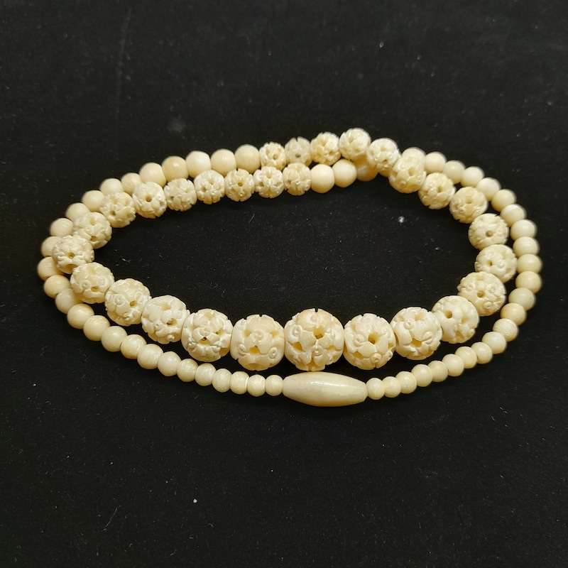 Necklace Carved Bone - Etsy