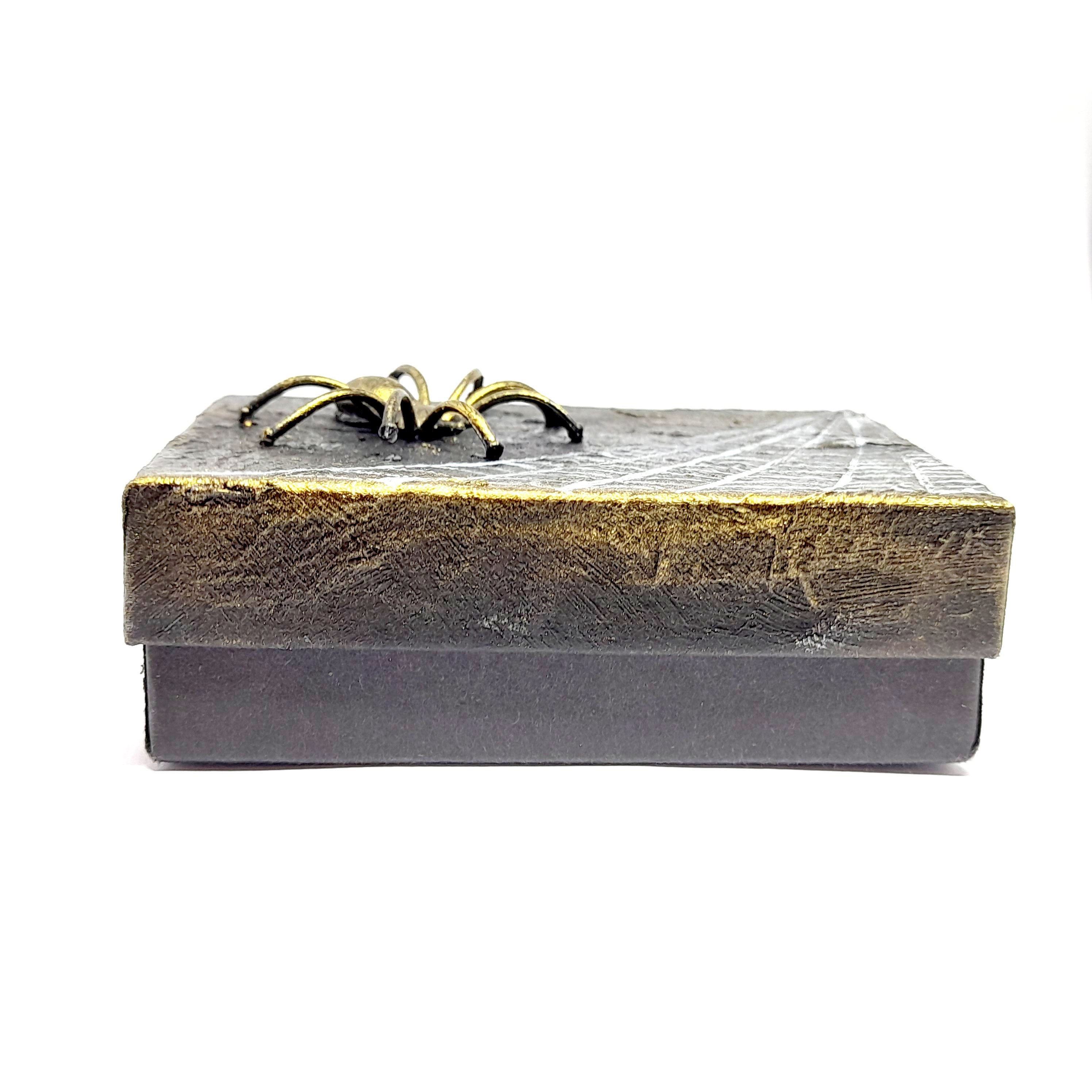 Cobweb Spider Ring Box Creepy Spooky Jewellery Box Trinket Box Handmade ...